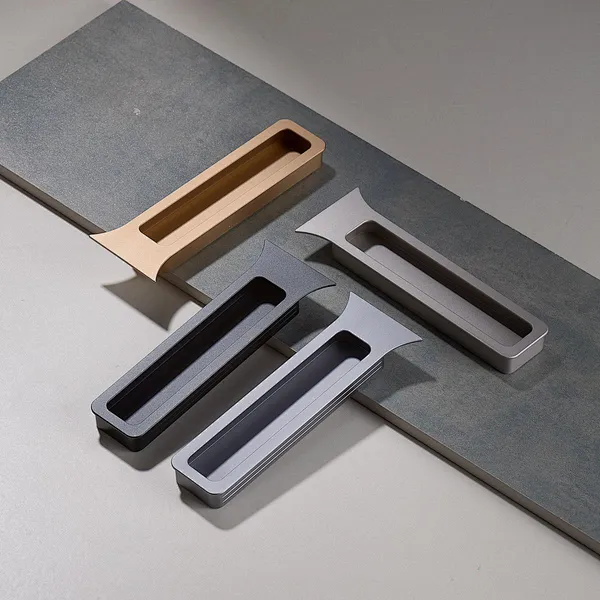 Filta Furniture Cabinet Aluminum Recessed Concealed Flush Pull Handle ...